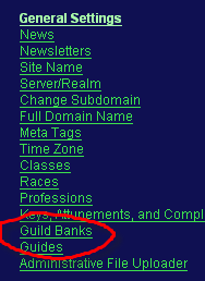 How do I put our Guild Bank on the website?