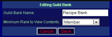 How do I put our Guild Bank on the website?