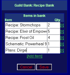 How do I put our Guild Bank on the website?